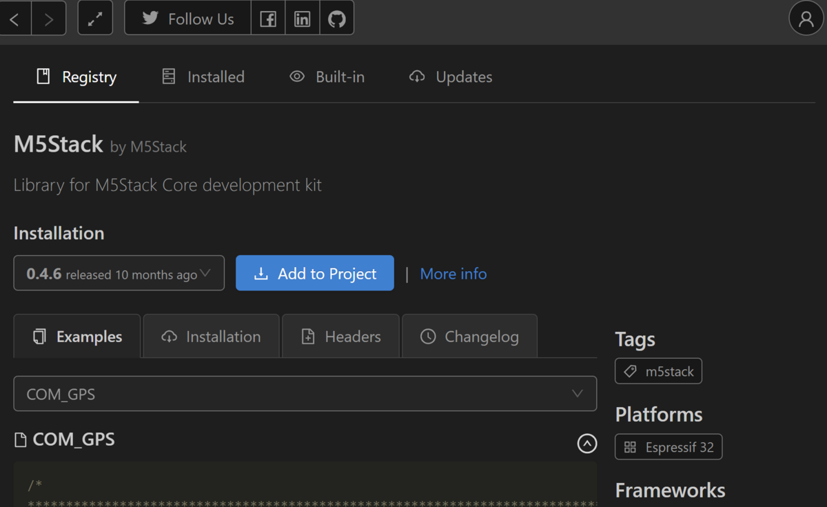 PlatformIO on VSCodeでM5stackの環境をつくる その2：M5stackのコードをビルドできるようにする - Bye Bye Moore