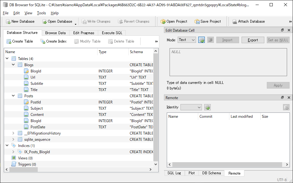 UWPでローカルDBのマイグレーションをする（EntityFramework Core / SQLite） - 頭ん中