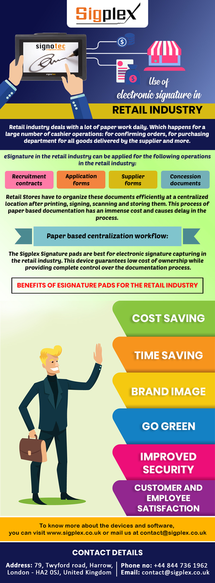 Advantages Of Using Electronic Signatures In Retail Industry - sigplexsara