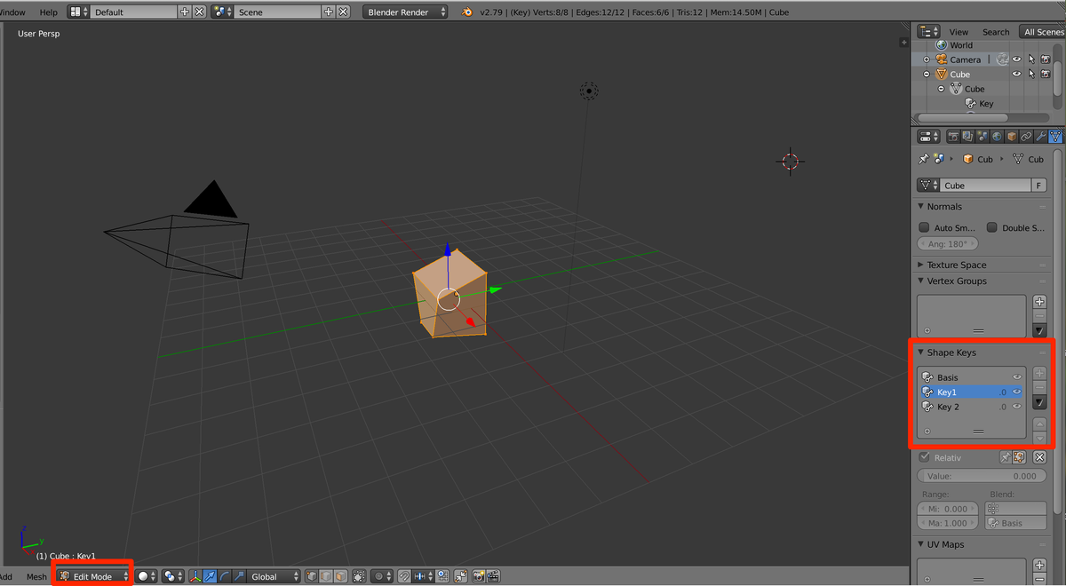 【Unity】Blenderからモデルを書き出してBlendShapeをやってみた - げぇむぷろぐらみんぐ