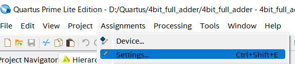 Quartus Primeの Top Level Design Entityの設定 Silverhammerの日記 
