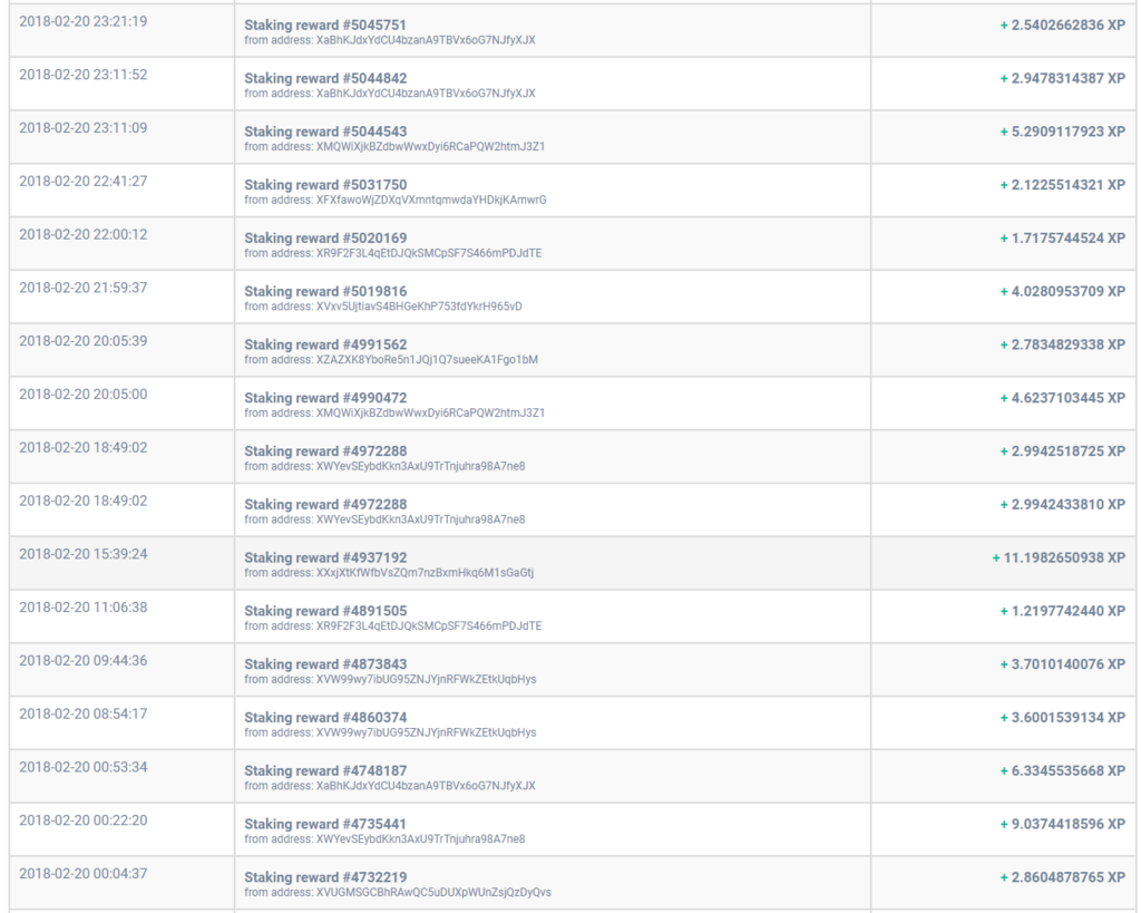 SIMPLE POS POOLでXPをマイニングしてみた！結果報告ブログ