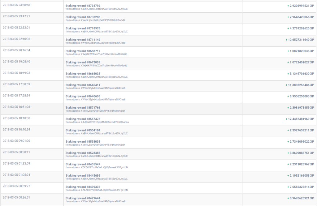 SIMPLE POS POOLでXPをマイニングしてみた！結果報告ブログ