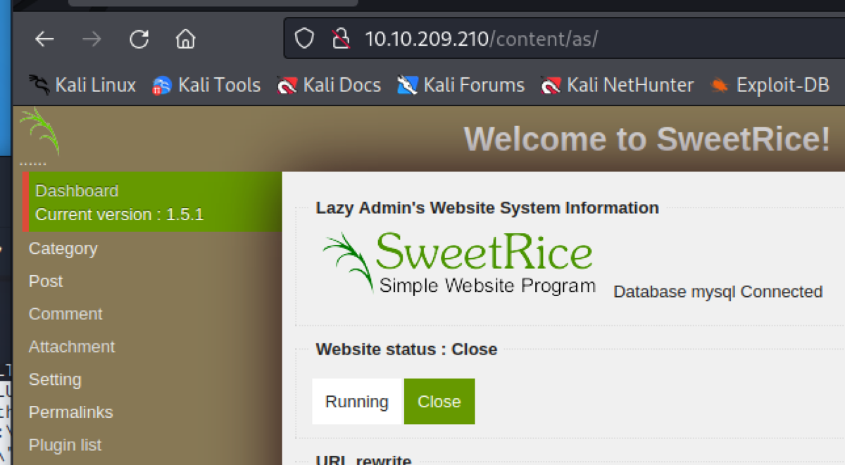 Writeup | TryHackMe - LazyAdmin - Trance Shift 8 - Tech