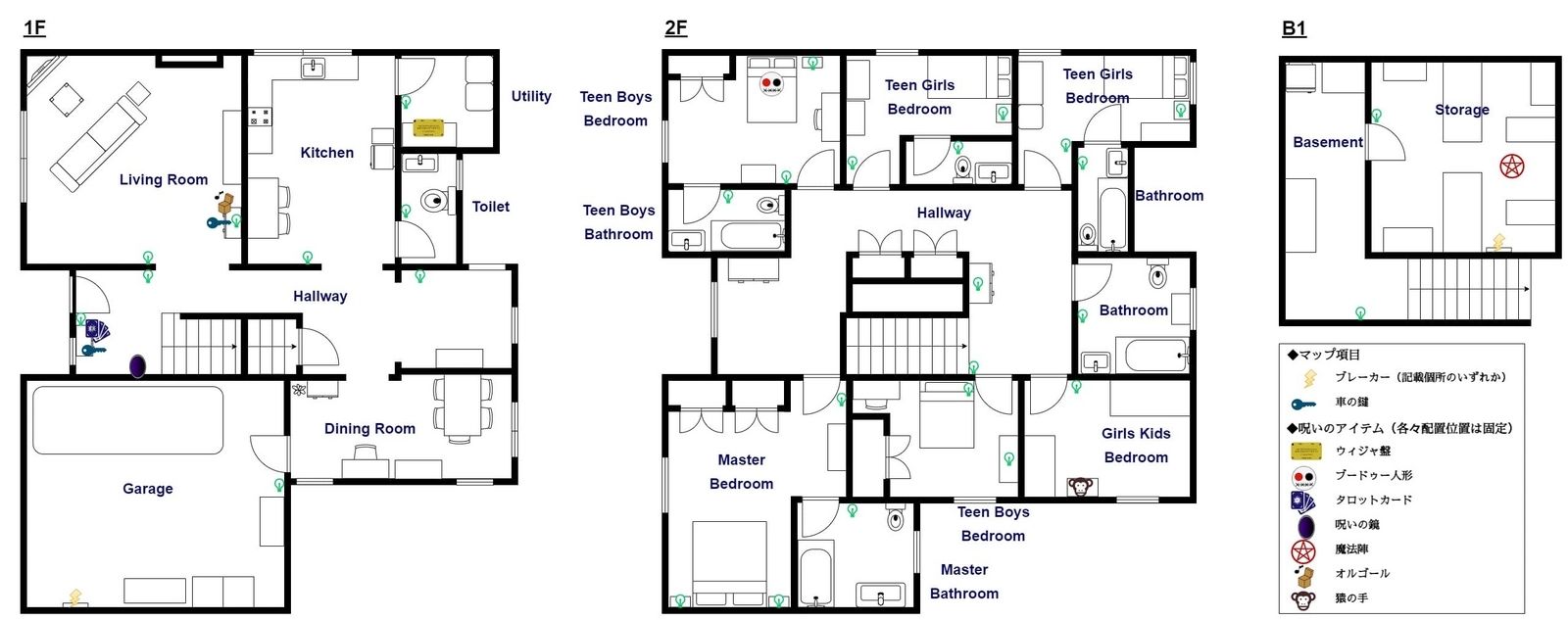 Phasmophobia MAP攻略（Edgefield Road） - smart_thomas Blog