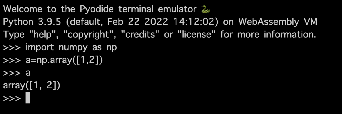 インストールや登録不要で使用できるPython環境構築(Pyodide) - snovaのブログ