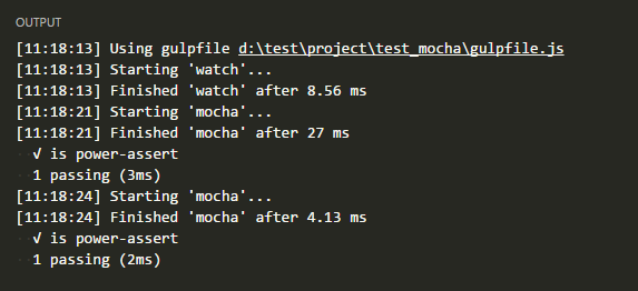 VS Code のgulp環境でmocha, power-assertを使ったテストを書く - snowlongの日記