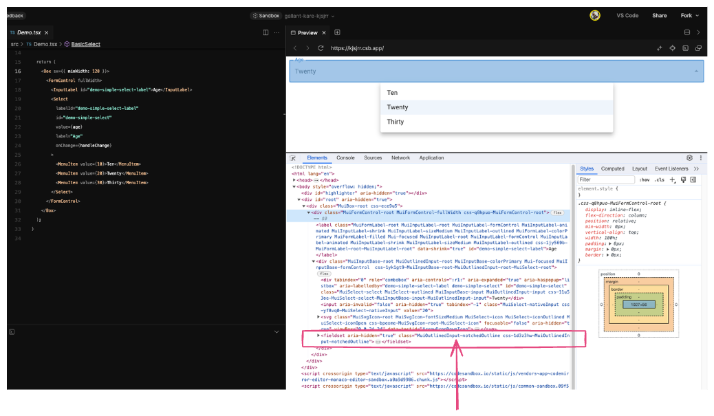 MUI で Select の border を変えました - そばちゃ