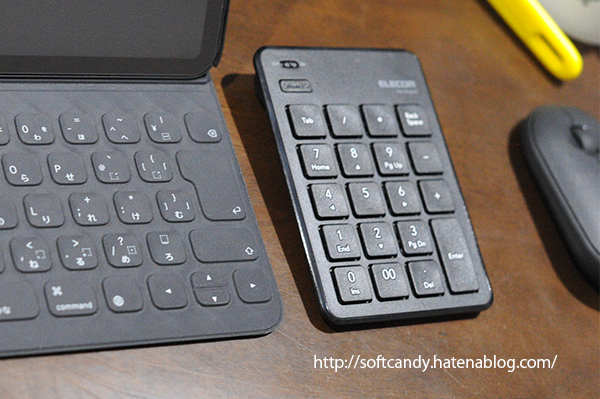 iPadでテンキーを使う。エレコム Bluetoothテンキーパッド/パンタグラフ/薄型/ TK-TBP020BK（感想レビュー） - softcandy’s blog