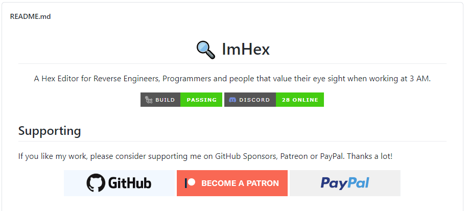 ImHex：午前3時にがんばる人のためのバイナリエディタ - setodaNote