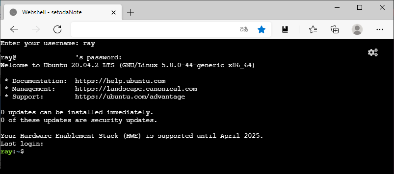 HTTP/HTTPS でサーバに接続してターミナルを操作したい - setodaNote