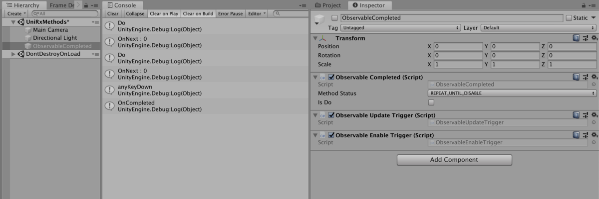 【UniRx】Observableが完了時に処理を行うオペレータ #103 - 知識0からのUnityShader勉強
