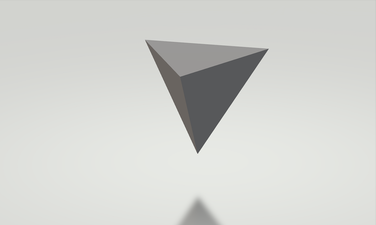 正四面体の頂点座標とメッシュデータ（obj形式） - Nabla Tech Lab