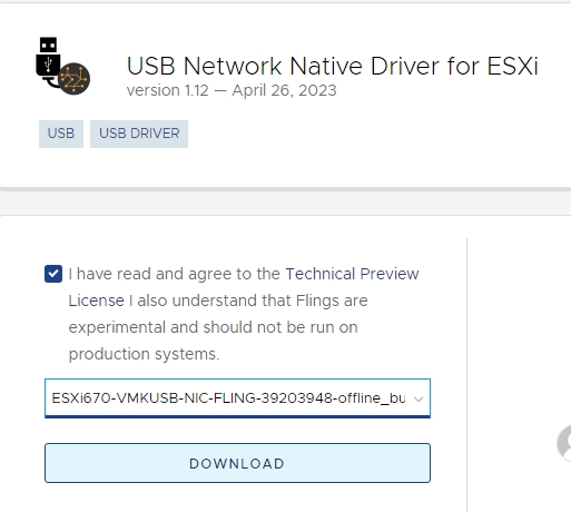 ESXiにUSBのNICを物理NICとして認識させる方法 - そういうのがいいブログ