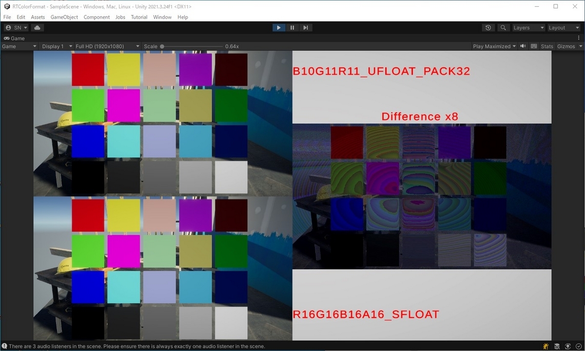 UnityのGameViewとSceneViewの色の違い - SPARKCREATIVE Tech Blog