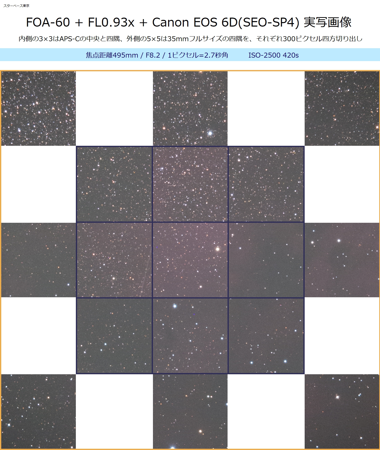 【FOA-60 + FL0.93x 実写画像】 Fは暗いが周辺まで抜群の星像 - スターベース東京のブログ