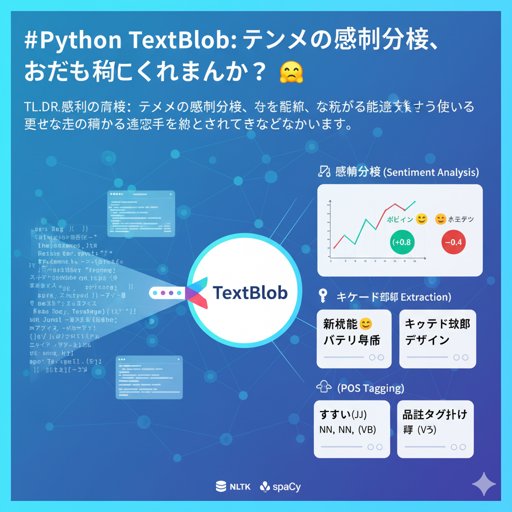 TextBlobの感情分析便利 - okpy