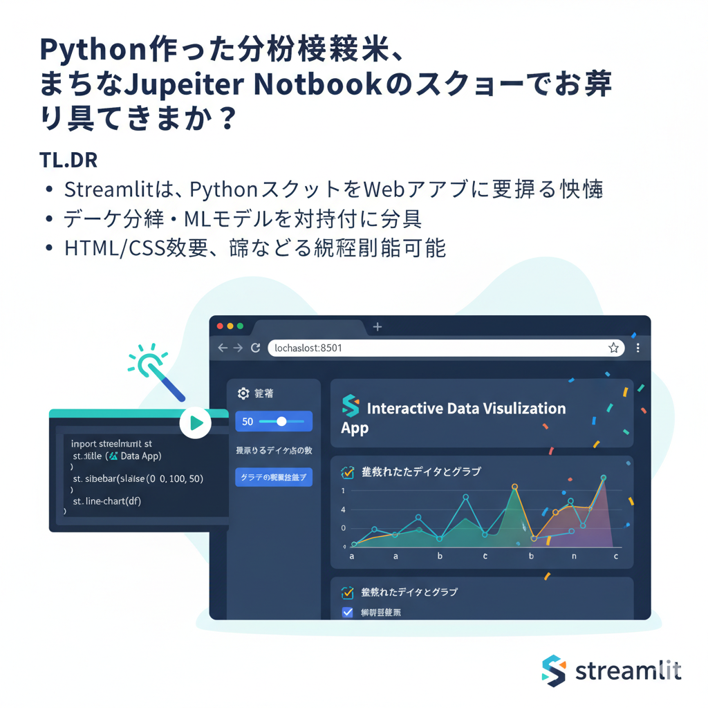 Streamlit: Pythonデータ分析をWebアプリに変換 - okpy