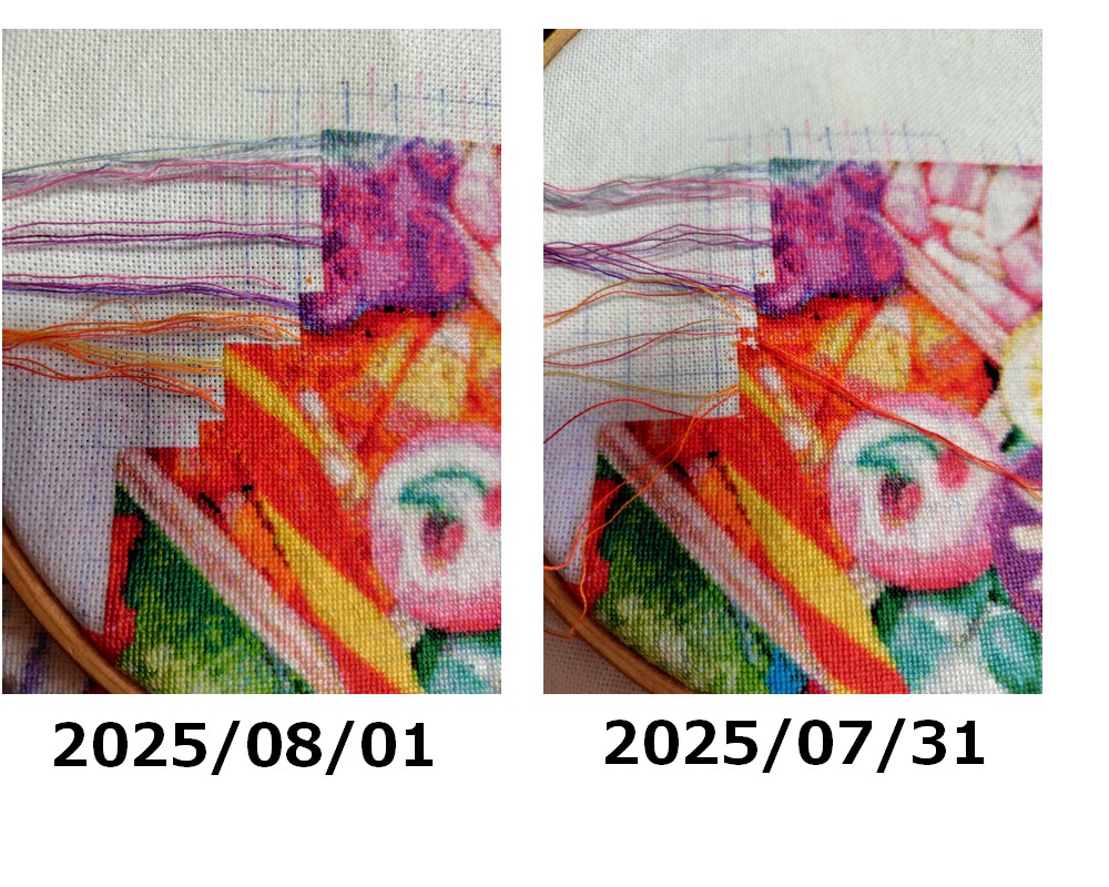 HAED進捗 #05｜Candylicios｜毎日30分を目標に刺繍中 - クロスステッチ ステッチビーイング