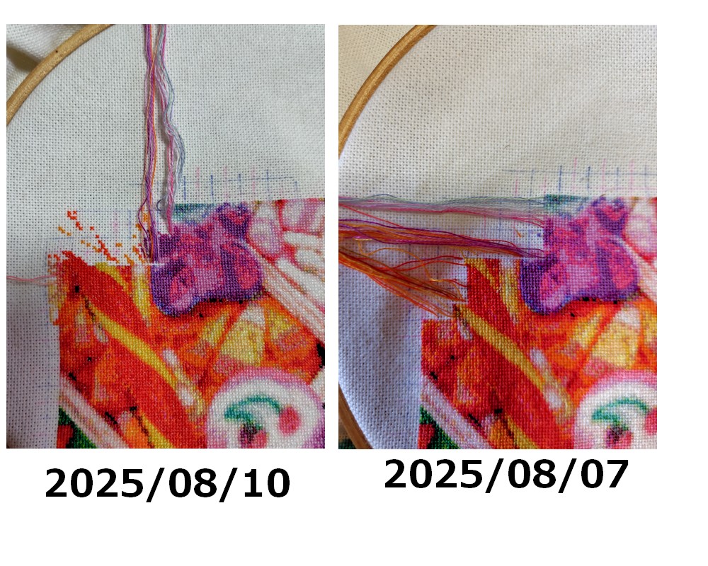 HAED進捗 #11｜Candylicios｜毎日30分を目標に刺繍中 - クロスステッチ ステッチビーイング