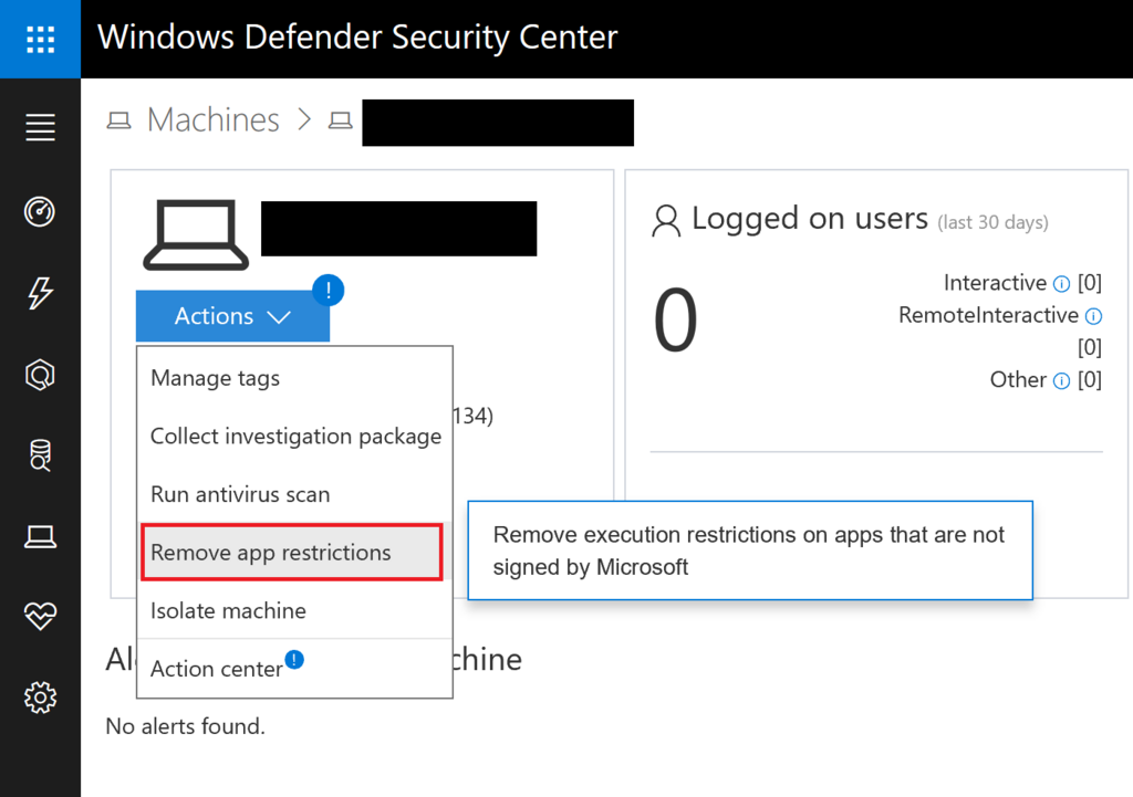 Defender ATP Remove app restrictions (制限解除） - 🍀STUDY ROOM