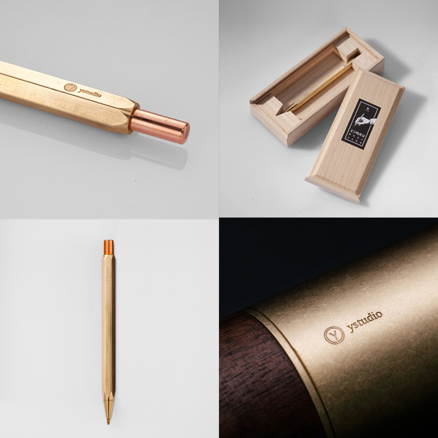 ワイスタジオ ystudio ペンケース 真鍮 YS-STAT-04 ギフト プレゼント お祝い 文房具 記念品｜ボールペン