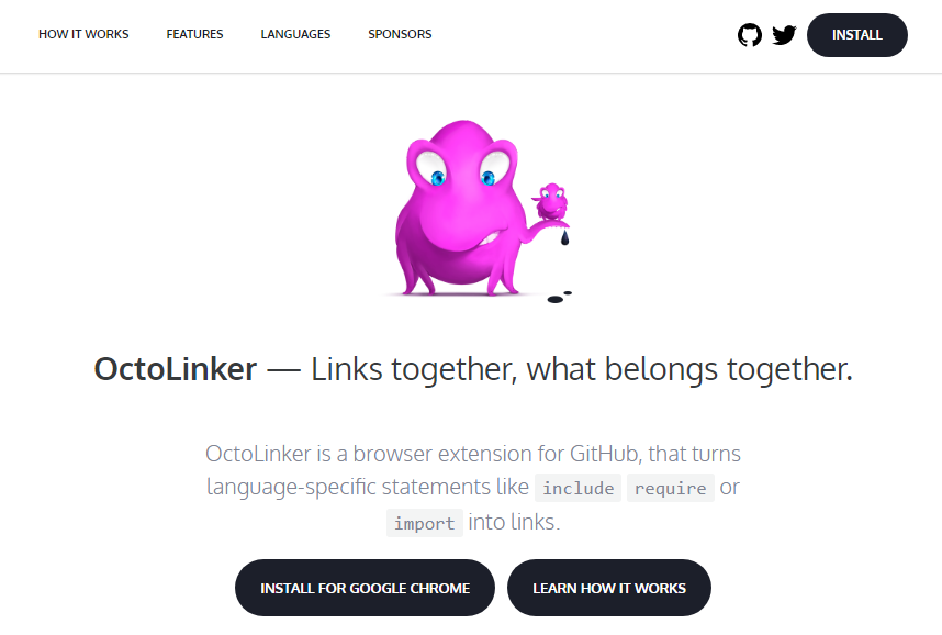 GitHubライブラリ探索を簡略化OctoLinker - プログラミング未経験者の備忘録