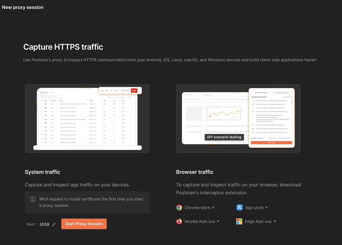 PostmanのCapture HTTP traffic機能を使うとCLIツールのデバッグが楽になる - await wakeUp();