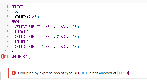 BigQueryのSTRUCT型やARRAY型で無理やりGROUP BYで集計する - 唯物是真 @Scaled_Wurm
