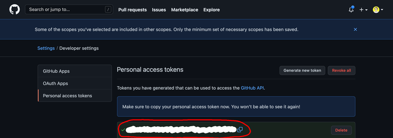 【GitHub】個人アクセストークンの更新方法 - sugiweblog