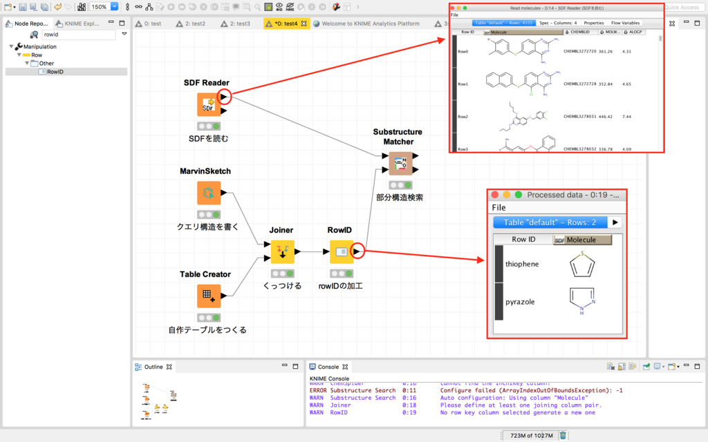 KNIMEで構造検索をしよう - 非プログラマーのためのインフォマティクス入門。（仮）