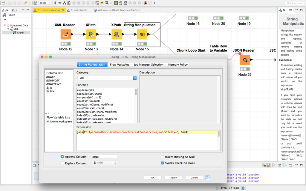 KNIMEで明日の天気を調べよう！ 〜REST APIの活用〜 - 非プログラマーのためのインフォマティクス入門。（仮）