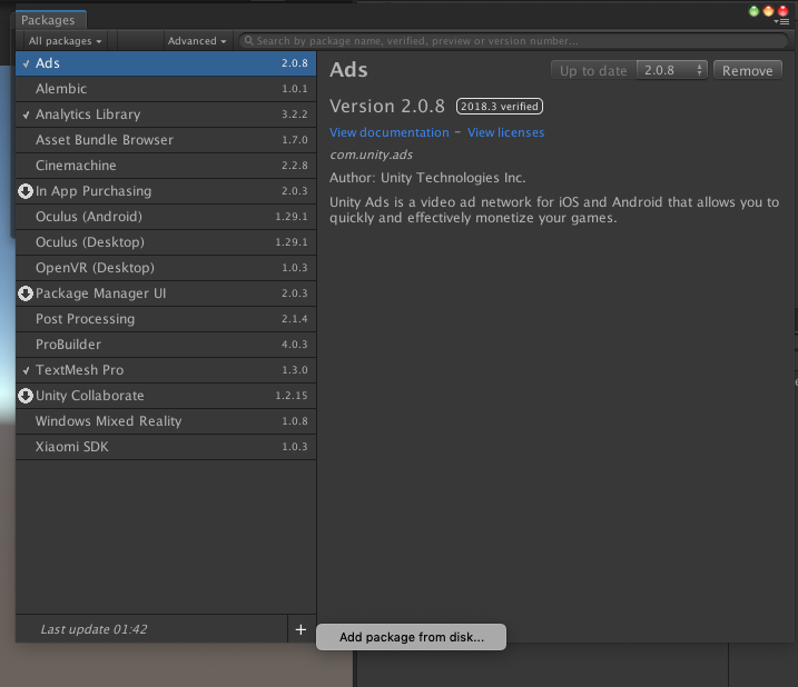 【Unity】PackageManagerにローカルの自作パッケージの登録 - sunagimoブログ