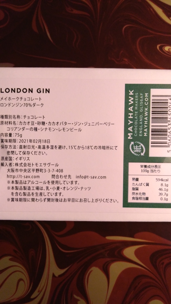 No.14 Mayhawk London Gin - 東京スイーツ散歩