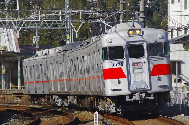 山陽電車3000系 3078F - 直通特急の臨時停車