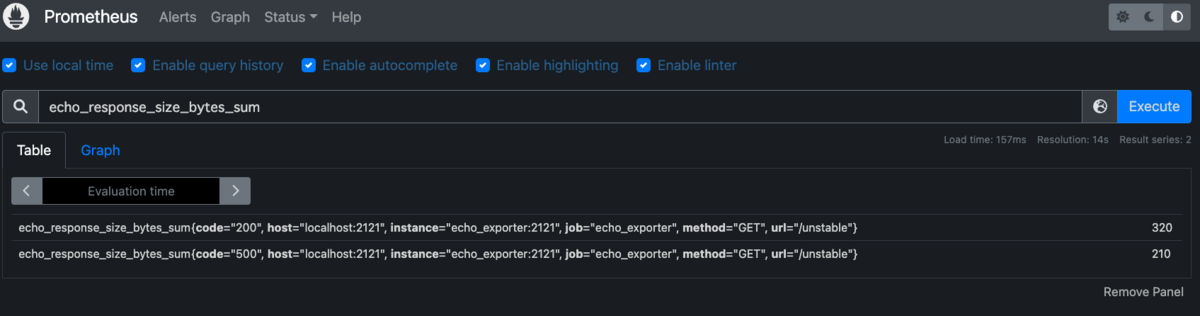 Golang のEcho でMiddlewareを使ってPrometheus Exporter を実装する - じゃあ、おうちで学べる