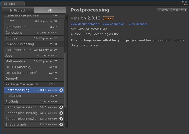 PostProcessingの適用方法（初心者向け） - まいにち、いっぽ