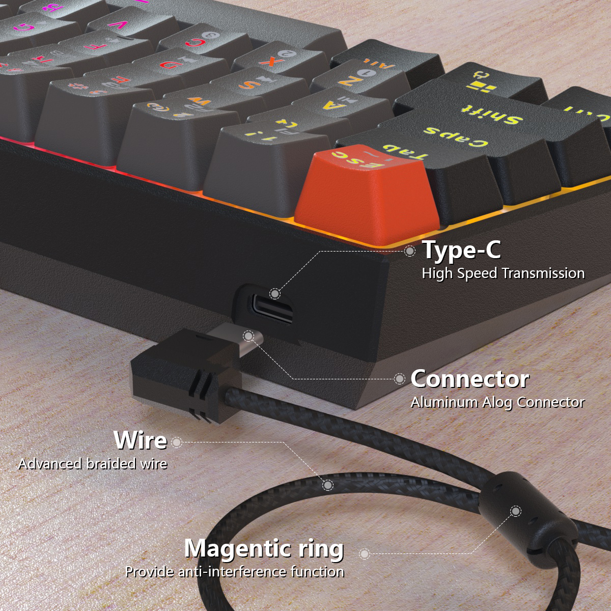 新製品登場：TMKB GK63型番 60％メカニカルキーボード パフォーマンスの高い63キーキーボード（黒×灰色） - ヒマワリ’s blog