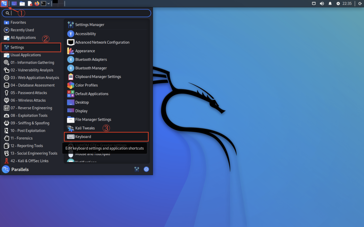 Kali LinuxでキーボードをJIS配列に設定する - t49's blog