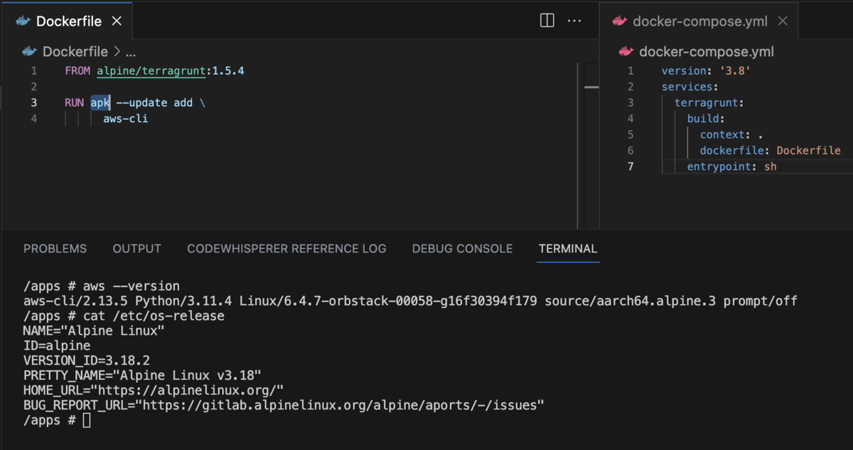 Alpine Linuxでもaws cli v2がapk addでインストールできる - ta_watanabeの日記