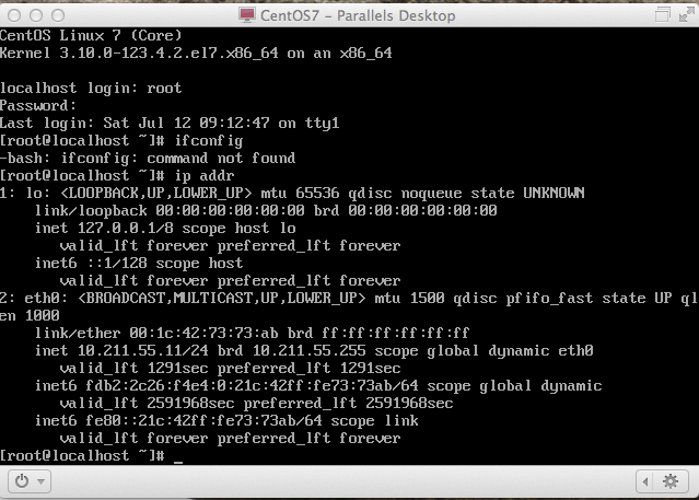 RHEL7,CentOS7ではifconfigコマンドは使えません - tabimoba.net