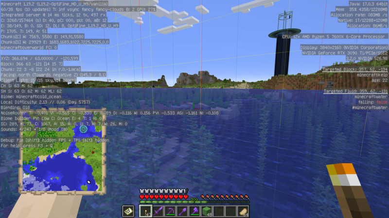 minecraft season5 part58 新建築の前に、そこから見える大きな虹を beacon rainbaw part2 - minecraftから自作PC沼に引き摺りこまれたTACの物語