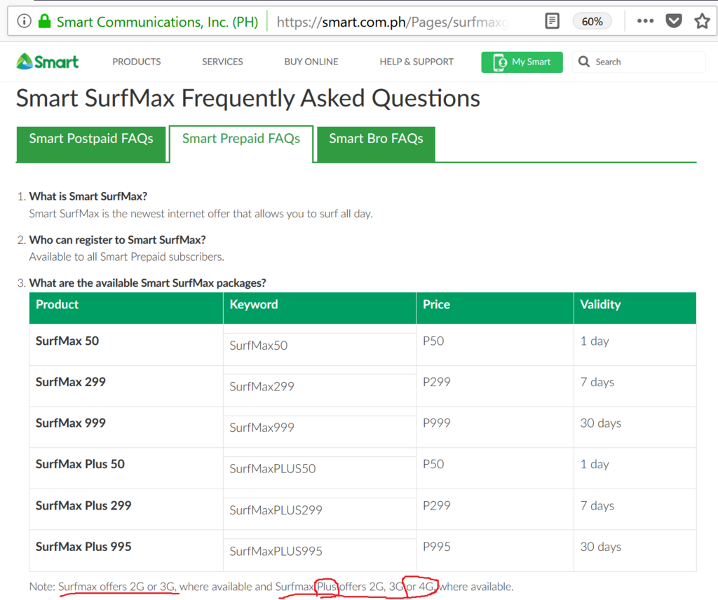 SmartのSurfmaxとSurfmax Plusがややこしい件(自分用SMARTプロモメモ) - アンヘレス滞在記