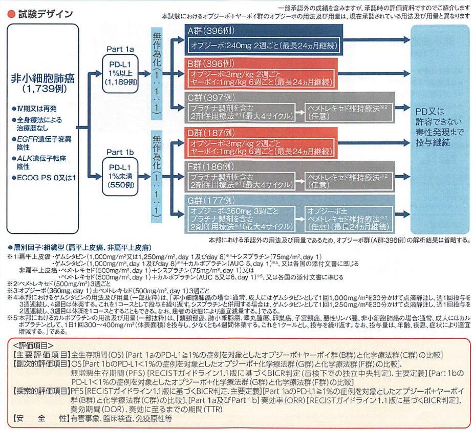 ・ニボルマブ＋イピリムマブ±プラチナ併用化学療法 適応追加 - 大分で肺癌診療