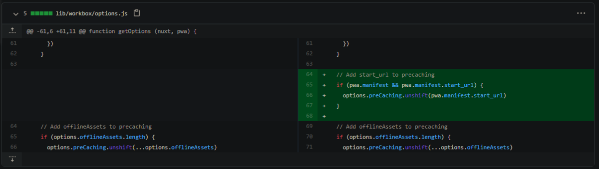 @nuxtjs/pwaが3.2.1でstart_urlをpreCachingに勝手に追加するようになる - 技術屋見習いのメモ帳