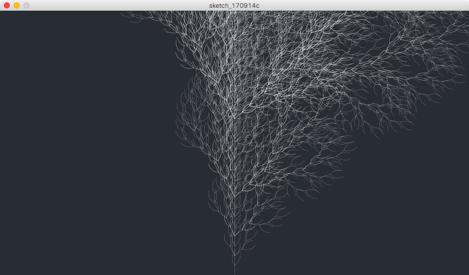 Mod:Coding Challenge #16: Fractal Trees - L-System - 日常の進捗