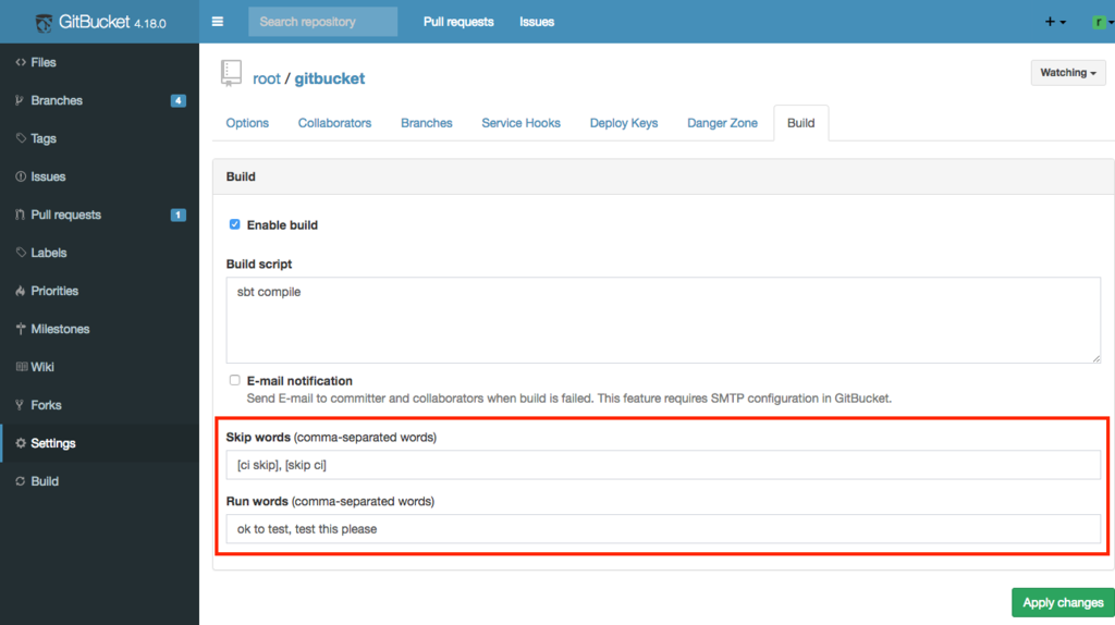GitBucket 4.18.0をリリースしました - たけぞう瀕死ブログ