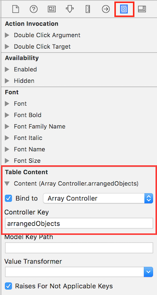 NSTableViewをCocoa Bindingsで使ってみた - takopomm’s diary