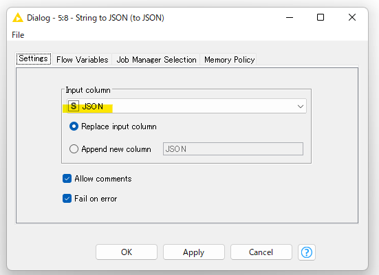 KNIME_APIの使用【Post Request】【String to JSON】【JSON to Table】 - たま氏の覚え書き