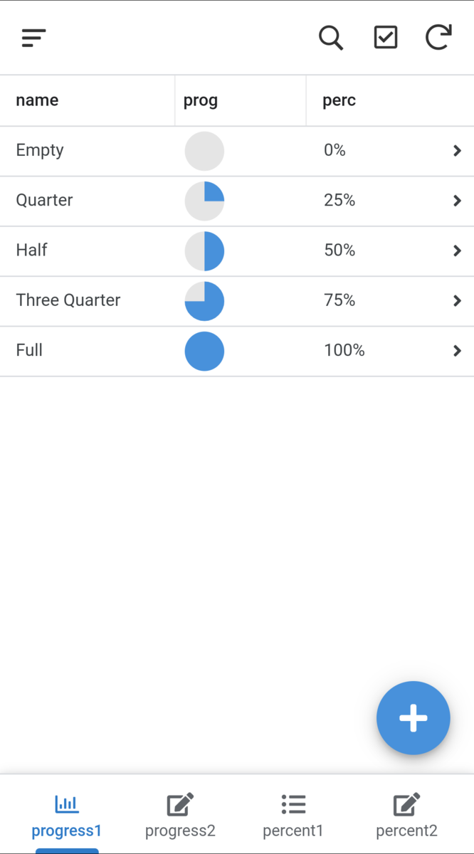 パーセントと進捗表示（Percent、Progress） - AppSheetMemo
